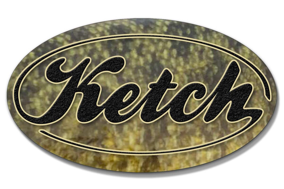 Oval Ketch Sticker - Smallmouth Bass