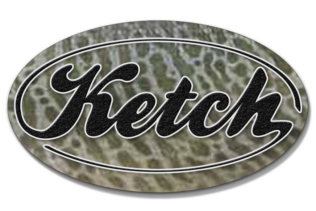 Oval Ketch Sticker - Musky