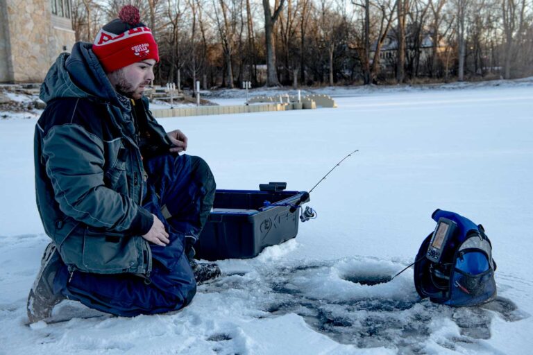 Ketch "Dead Stick Spoon" Ice Fishing Rod Holder - Blue